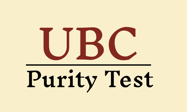 UBC Purity Test
